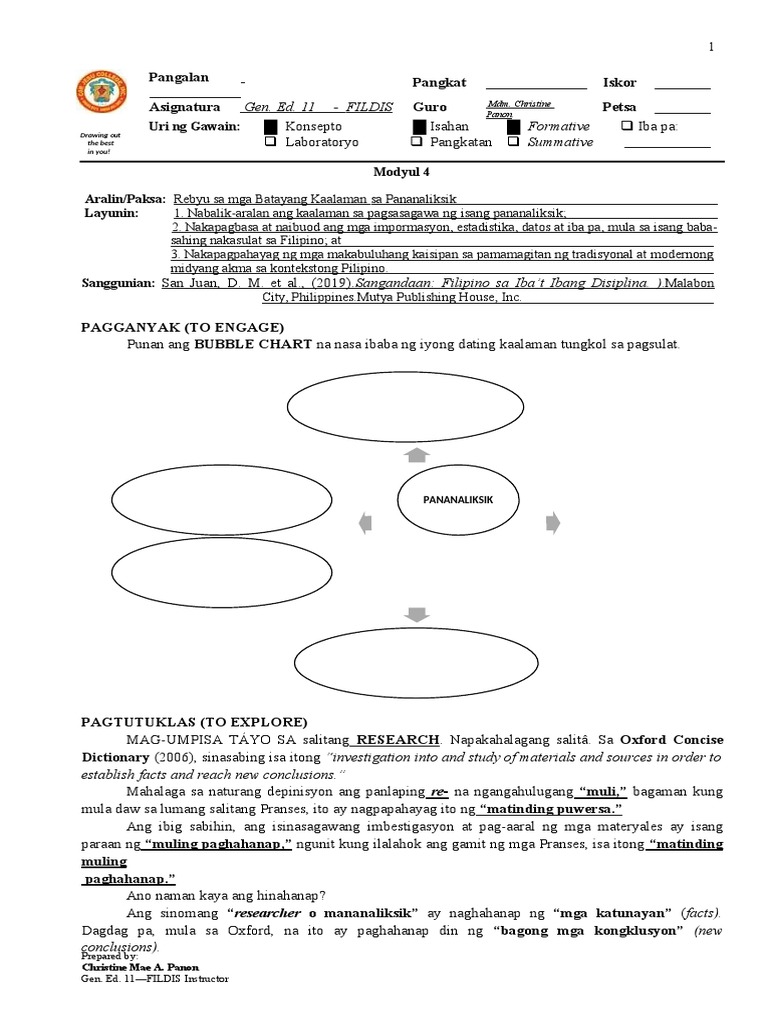 FILDIS Module 4 | PDF