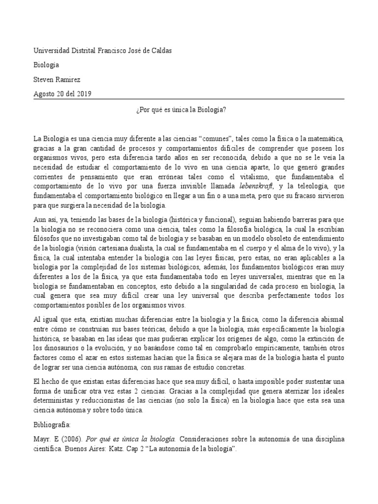 Cuartilla Bio #2 | PDF | Biología | Vitalismo