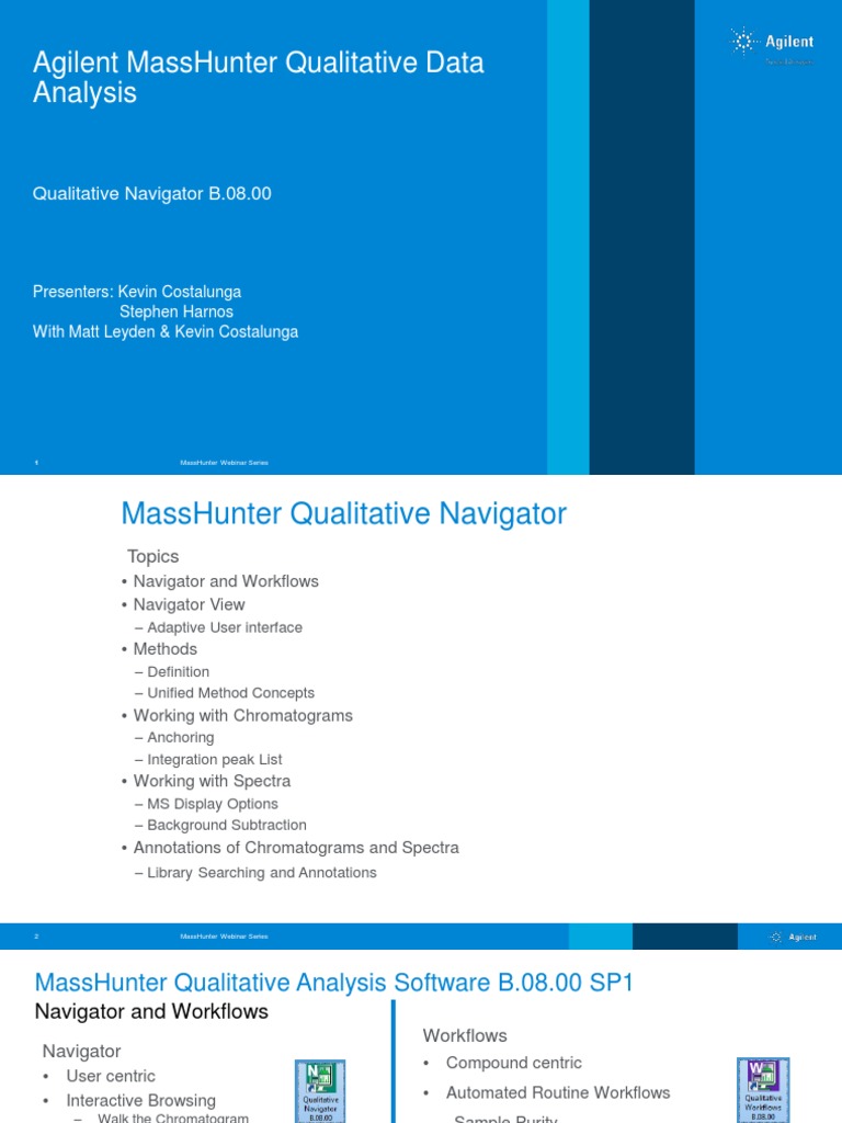 Webinar3 MassHunter Qualitative Analysis The Navigator | PDF | Cursor ...