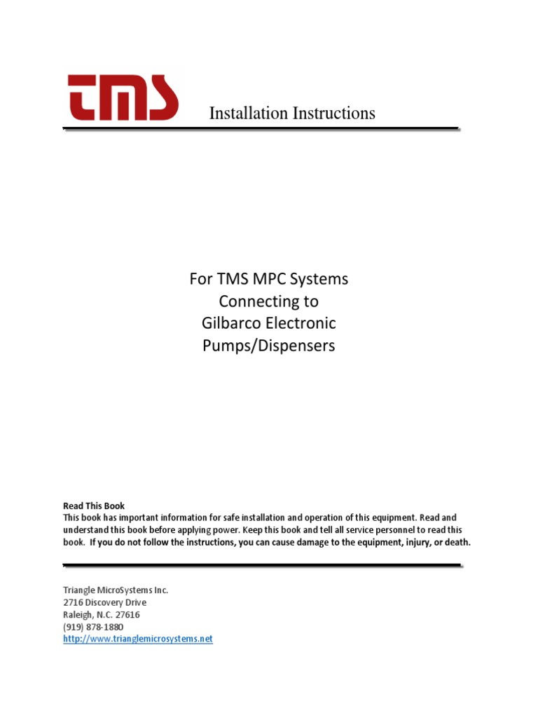 MPC Gilbarco Installation Guide | PDF | Electrical Wiring | Relay