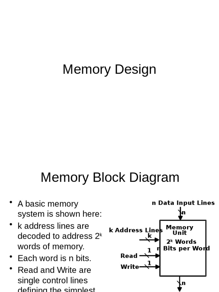 Main Memory Design | PDF | Random Access Memory | Computer Memory