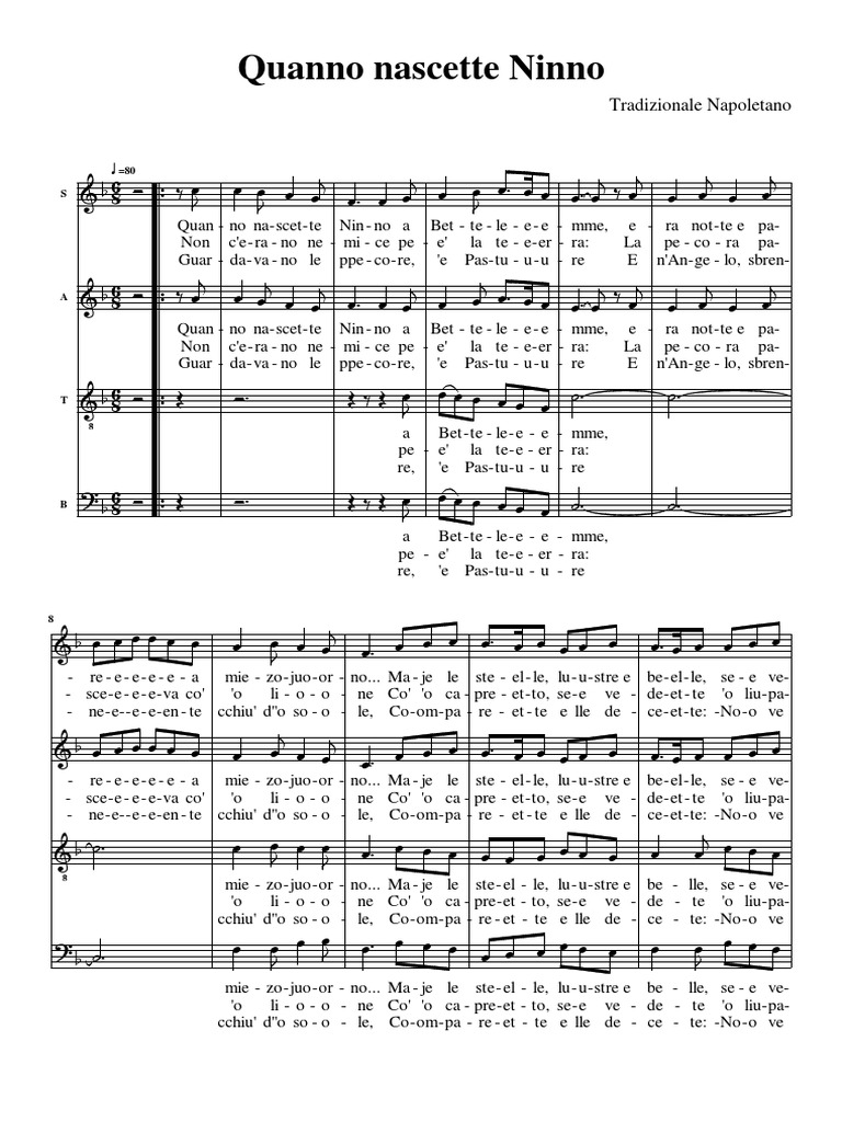 Quanno Nascette Ninno | PDF