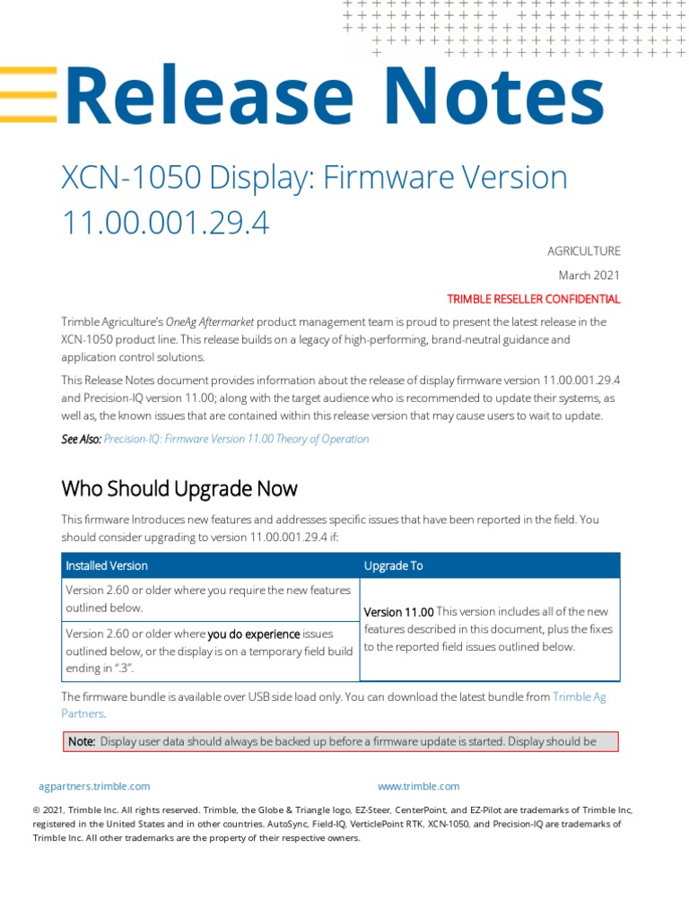 XCN-1050 v11.00 Release Notes | PDF | Software Bug | Computer Science