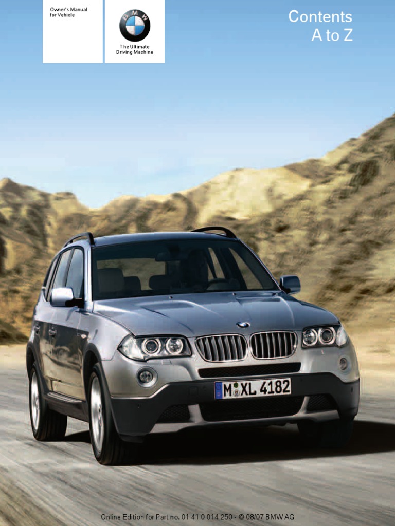 2008 - BMW X3 3.0si Manual | PDF | Anti Lock Braking System | National ...