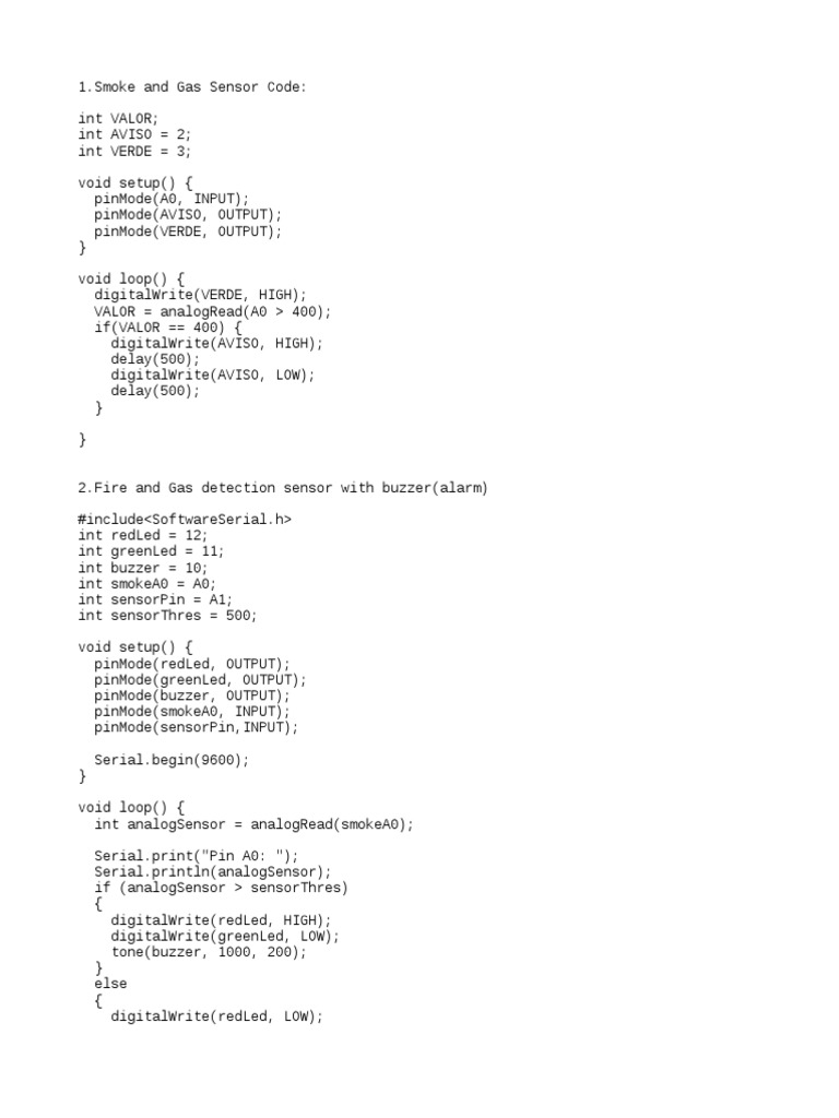 Gas and Smoke Sensor Code | PDF | Cursor (User Interface) | Sensor