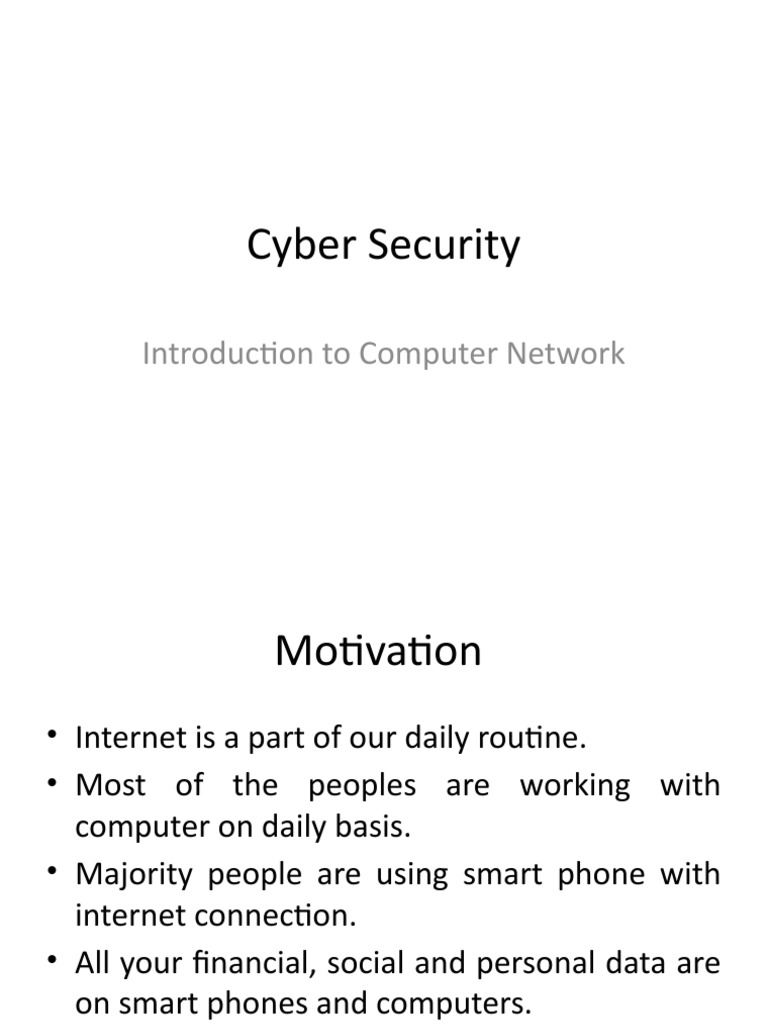 Cyber Security: Introduction To Computer Network | PDF | Computer ...