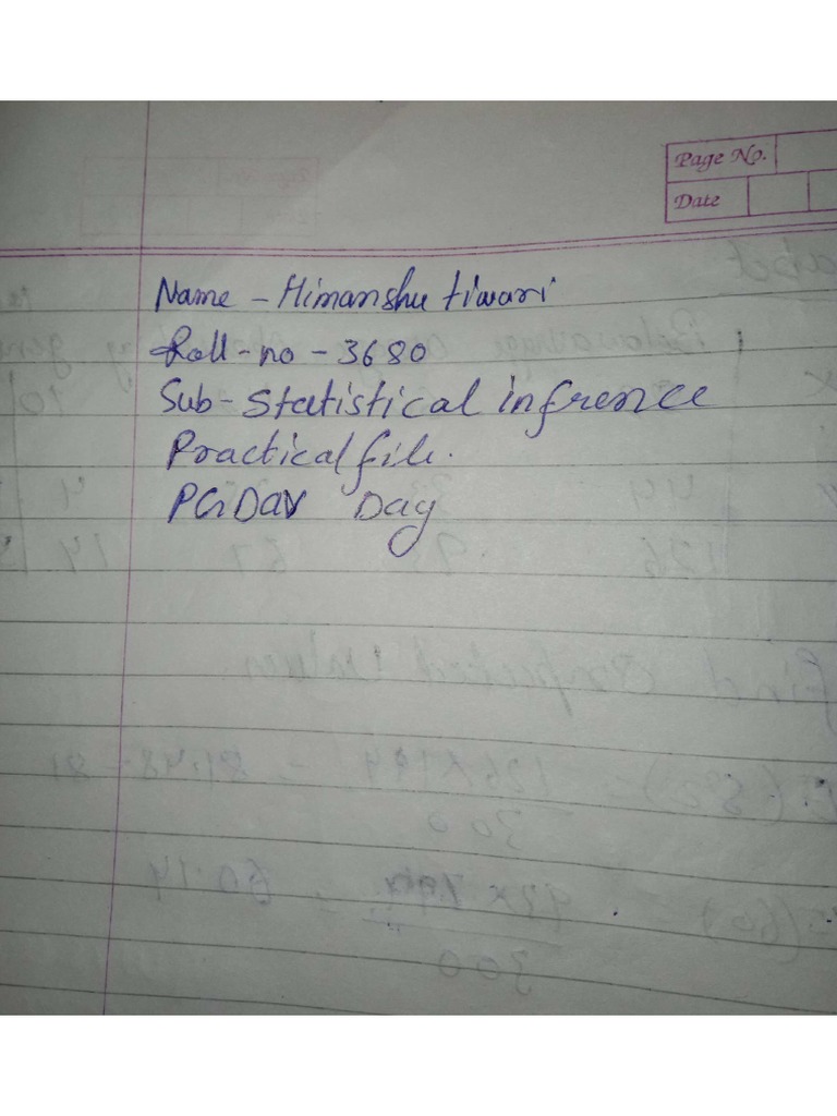 Stat Practical File | PDF