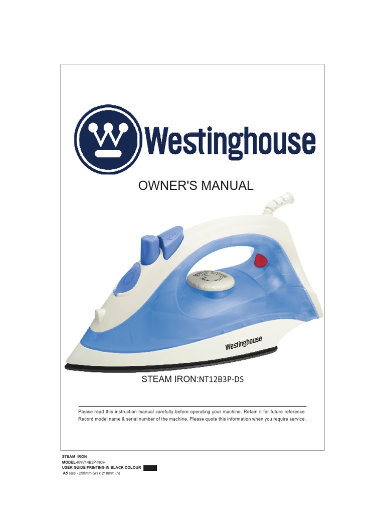 Steam Iron Iron Manual | PDF | Ac Power Plugs And Sockets | Water