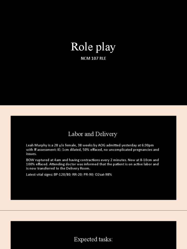 Role Play: NCM 107 Rle | PDF | Health Sciences | Health Care