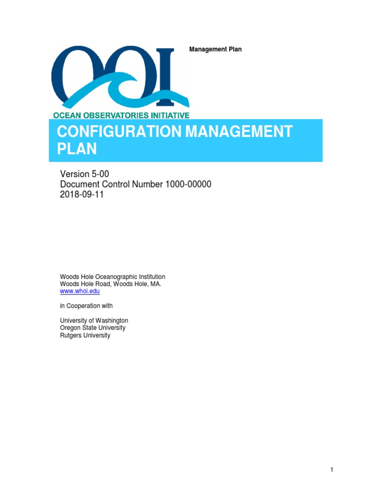 Configuration Management Plan Overview | PDF | Specification (Technical ...