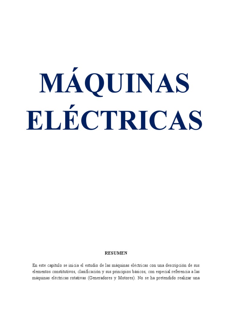 Apa Maquinas Electricas Rotativas | PDF | Generador eléctrico | Inductor