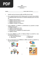 Quarter 1 - MAPEH Performance Task | PDF