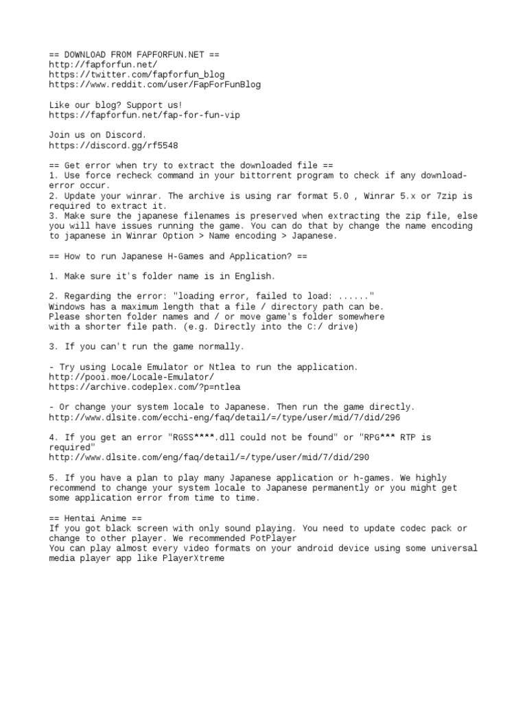 Fap For Fun - Read Me | PDF