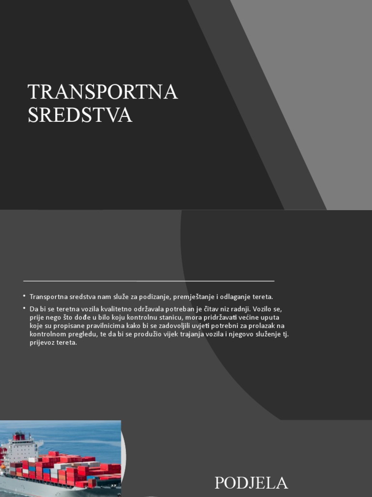 Transportna Sredstva | PDF