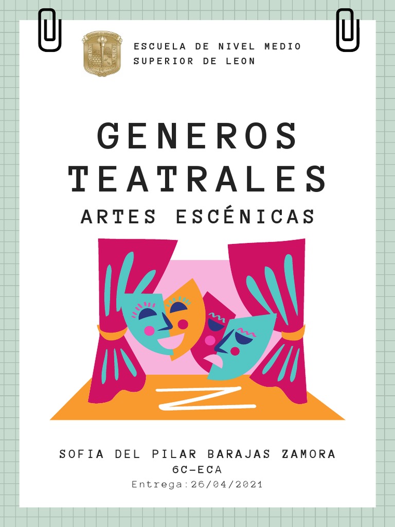 Géneros Teatrales | PDF | Teatro | Tragedia