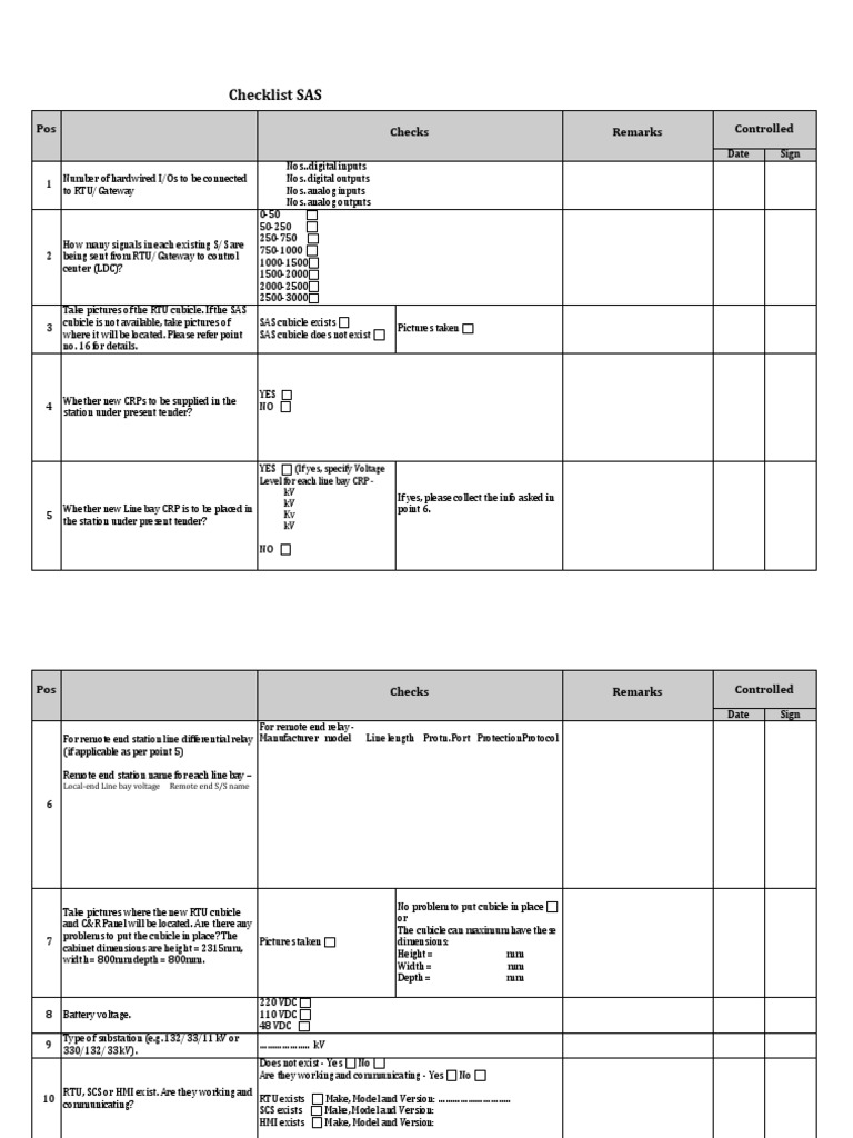 Checklist SAS: Pos Checks Remarks Controlled | PDF | Computing ...