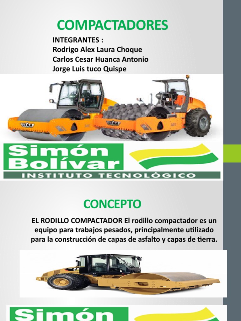 Tipos y Partes de Compactadoras | PDF | Neumático | Hidráulica