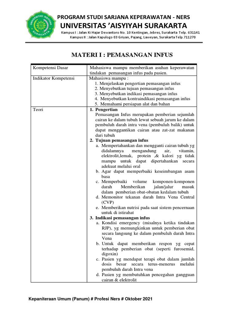 Materi Dan Tool Panum Stase Keperawatan Dasar 2021 | PDF