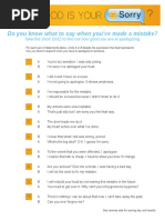 5 Languages of Apology Quiz PDF | PDF | Forgiveness | Anger