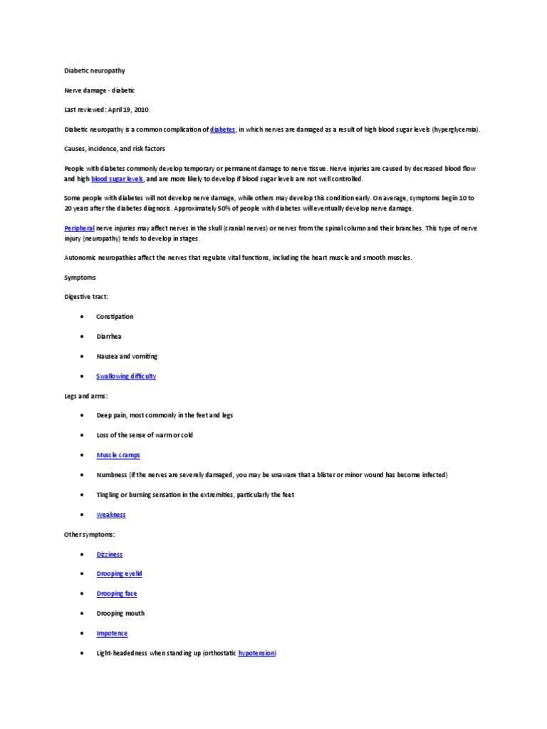 Diabetes: Diabetic Neuropathy | PDF | Proprietary Software | Peripheral ...