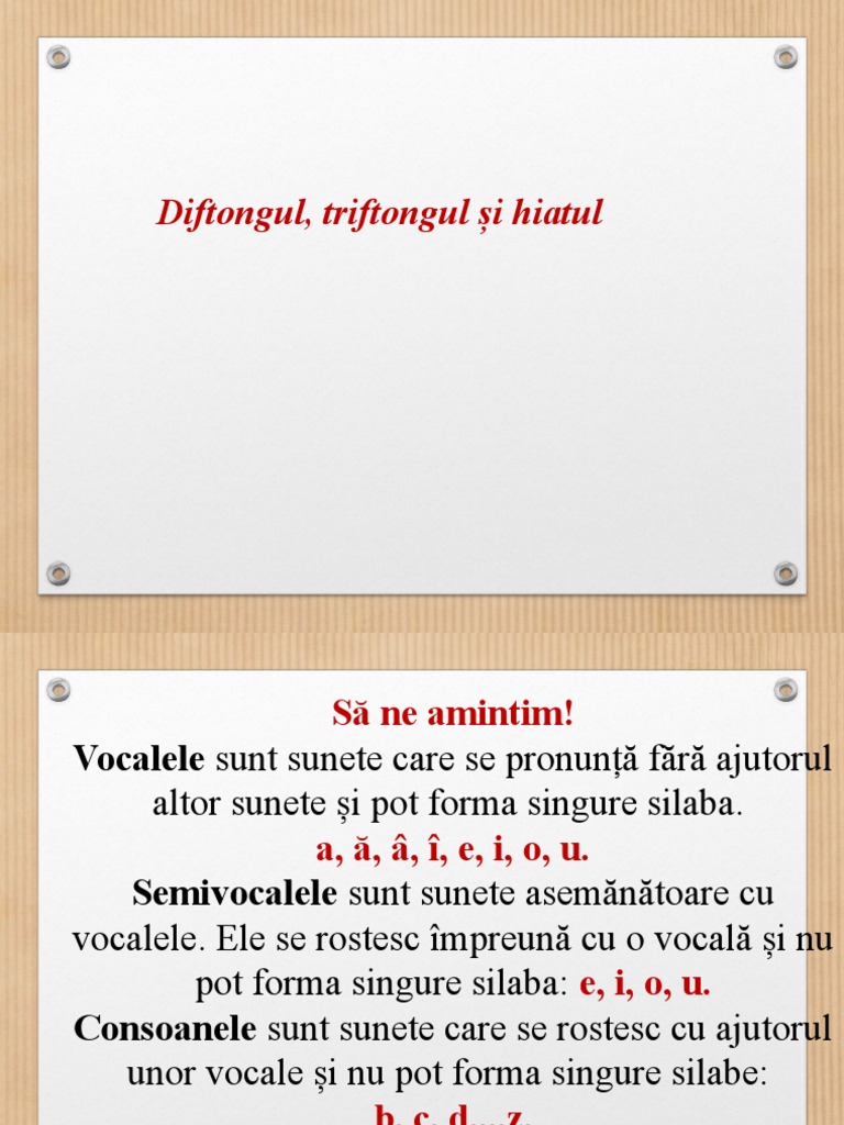 Diftong. Triftong. Hiat Didactic | PDF