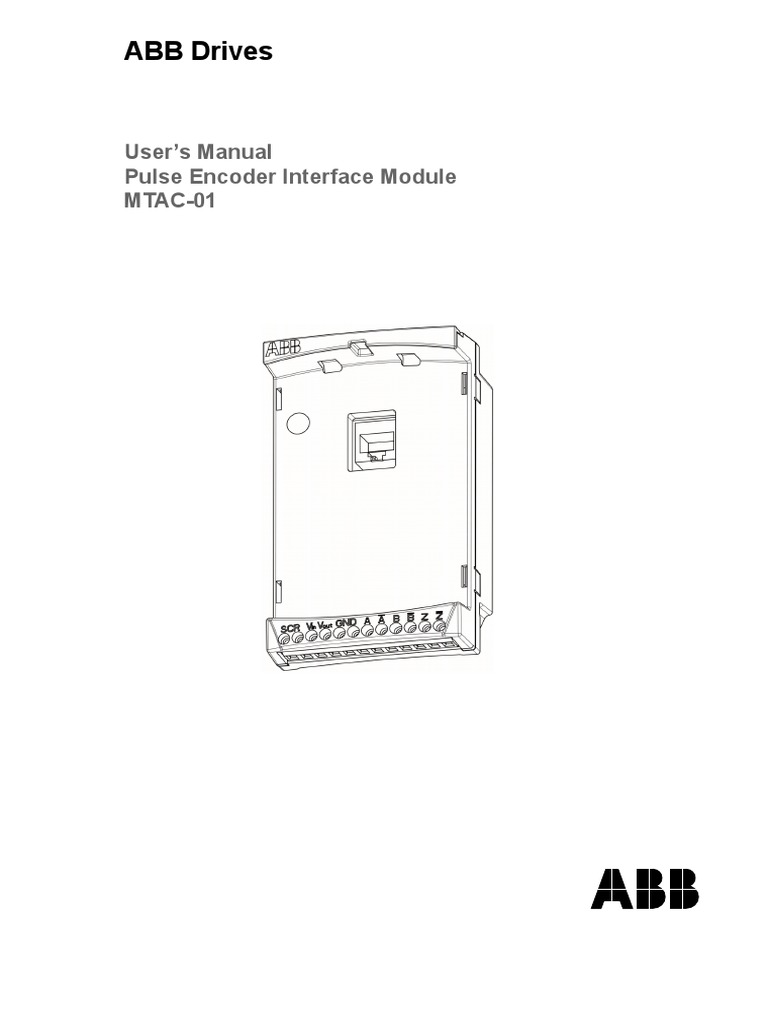 ABB Drives: User's Manual Pulse Encoder Interface Module MTAC-01 | PDF ...