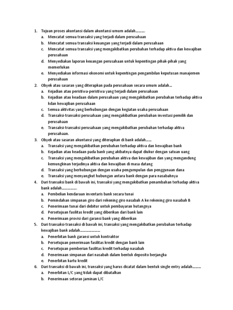 Soal Akuntansi KK16 | PDF | Pengelolaan Keuangan & Uang