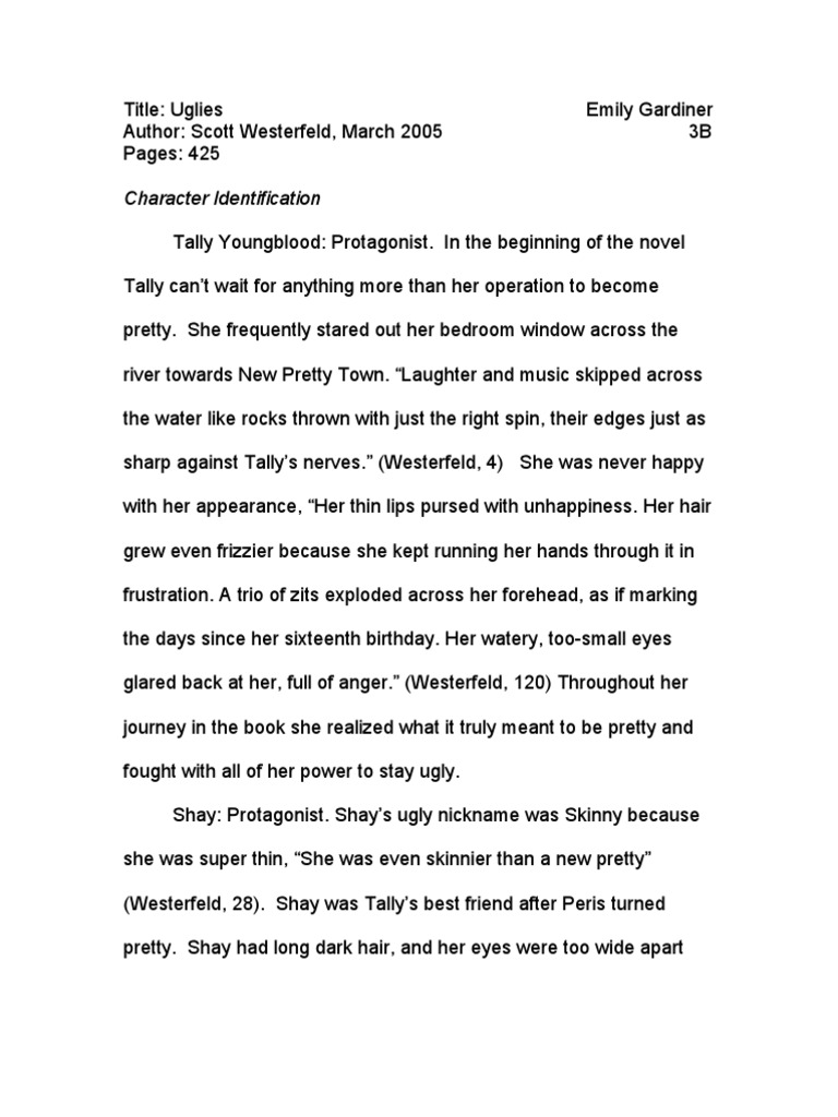 The Uglies Book Report | PDF