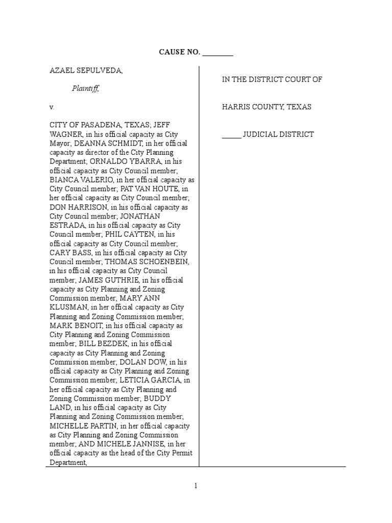 Azael Sepulveda vs. Pasadena Parking Lawsuit | PDF | Parking | Parking Lot