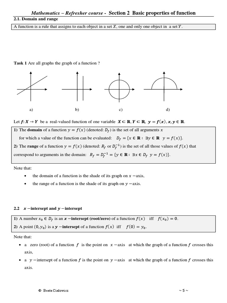 Section 2 Basic Properties of Function | PDF | Function (Mathematics ...