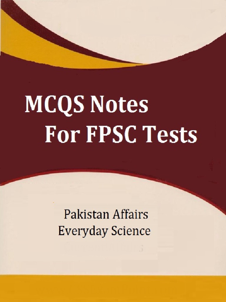MCQs Notes For FPSC Tests | PDF | Pakistan | Sindh