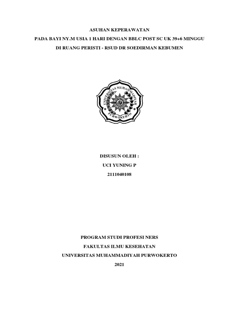 Asuhan Keperawatan Bayi BBLC Post SC | PDF