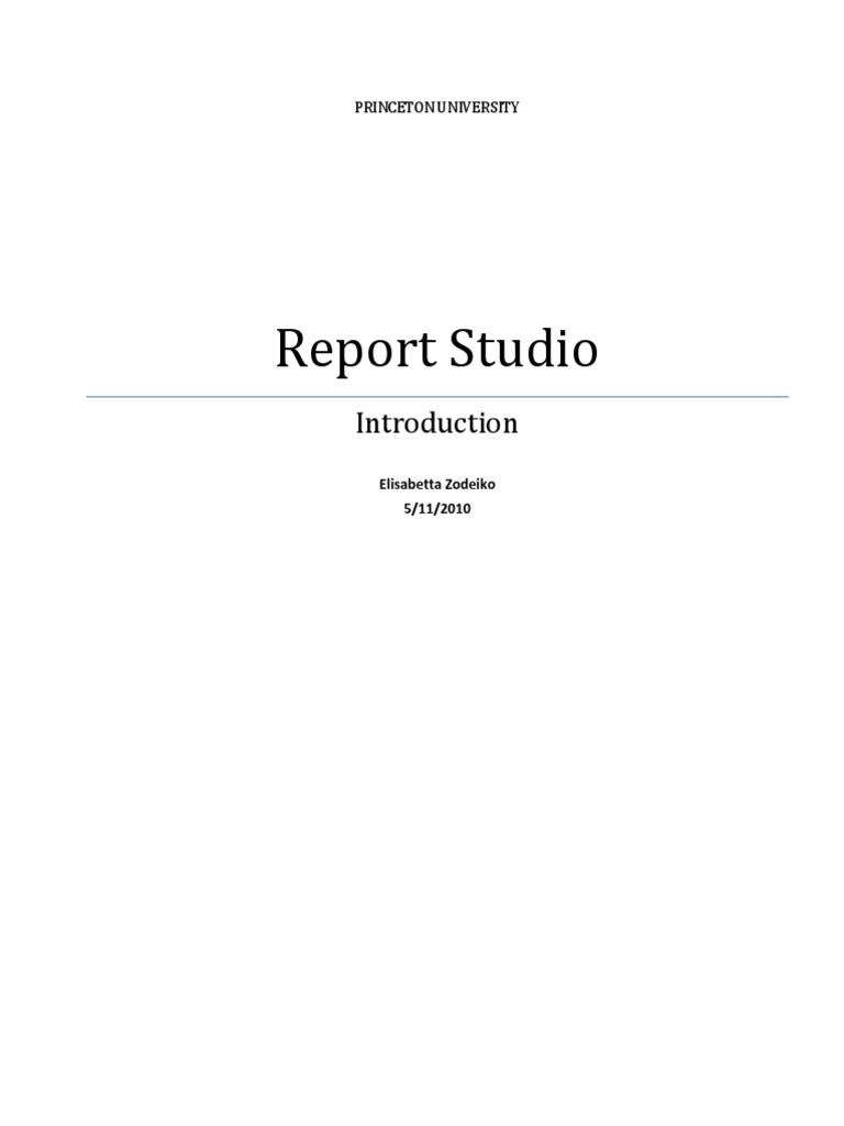 Report Studio Intro 6 | PDF | Icon (Computing) | Tab (Gui)