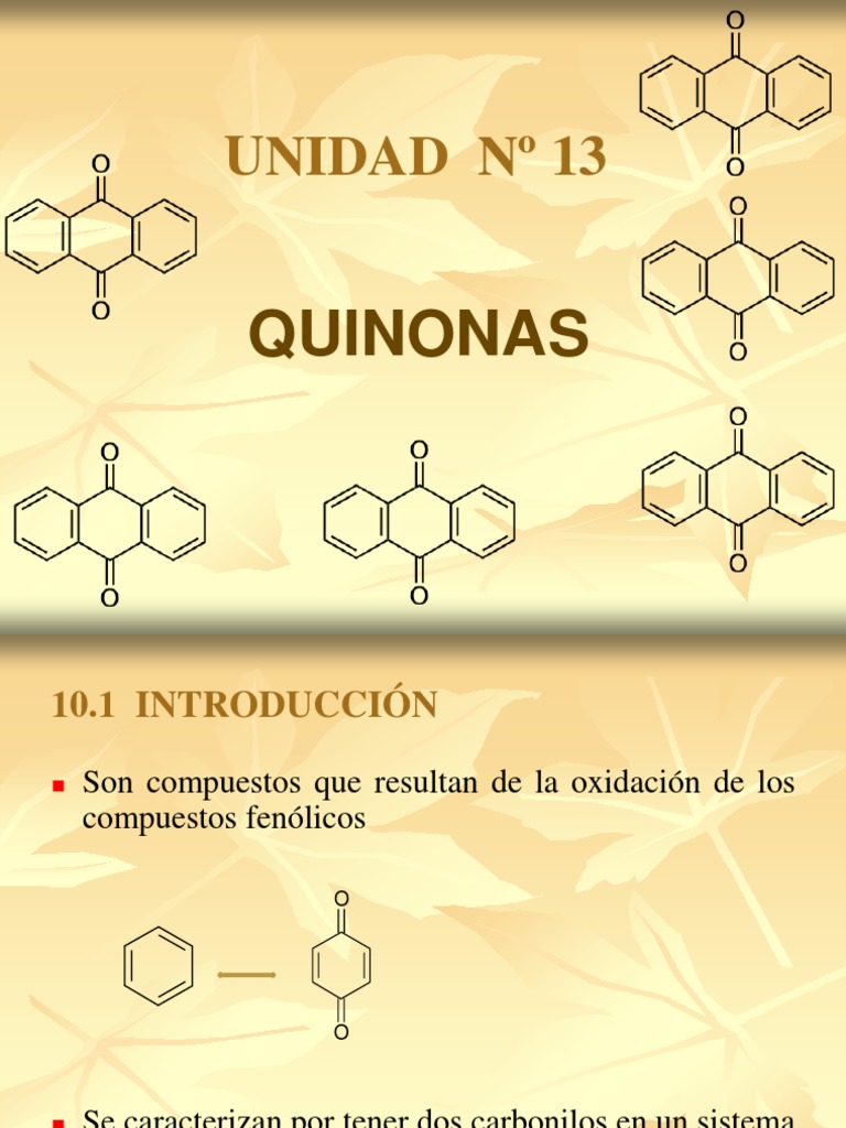 Quinonas | PDF | Química | Compuestos químicos