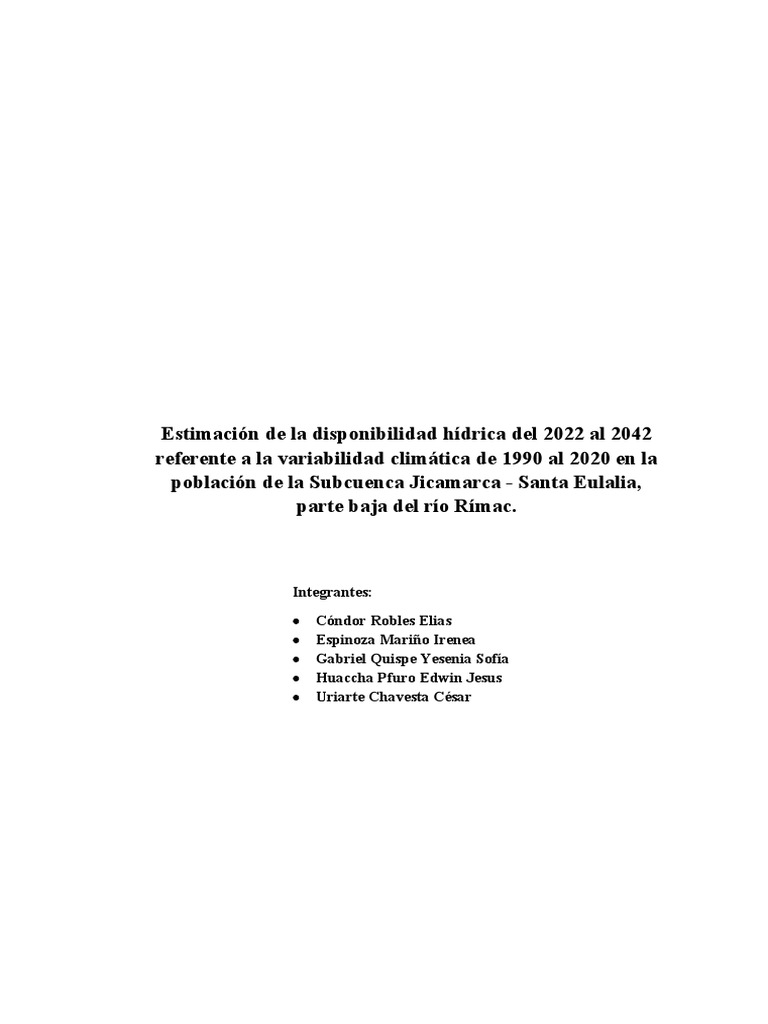 Tesis Grupal | PDF | Clima | Agua