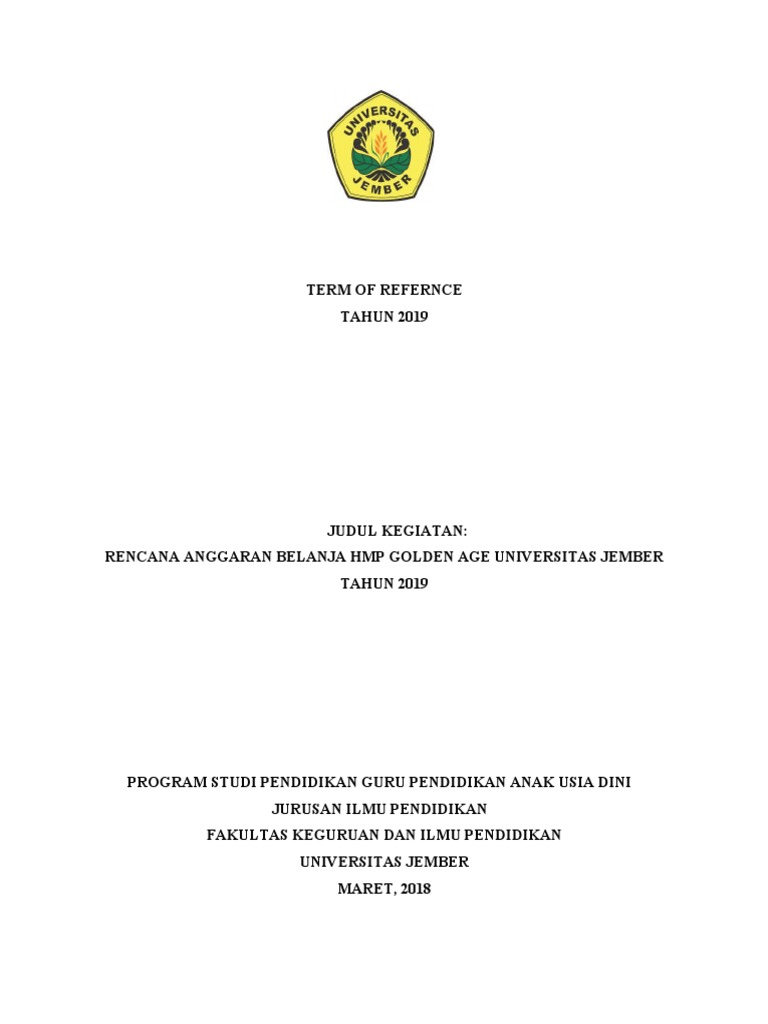 Tor Besar HMP 2018 Revisi Lagi Say | PDF