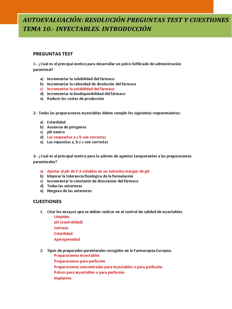 Autoevaluacion Tema 10 Con Respuestasv2 | PDF | Salud y bienestar
