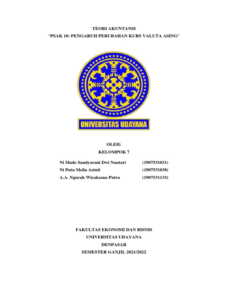 PSAK 10: Dampak Kurs Valuta Asing | PDF