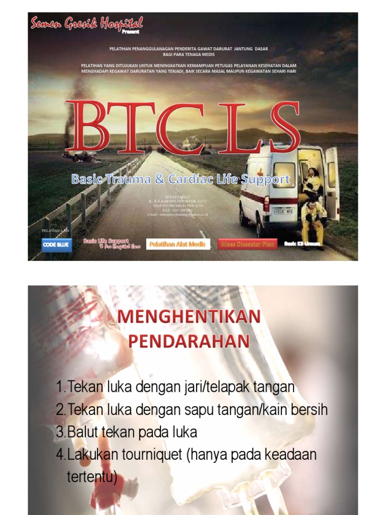 BTCLS Penanganan Perdarahan, Luka, Patah Tulang | PDF