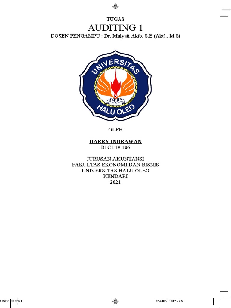 Standar Audit SA 220. Pengendalian Mutu Untuk Audit Atas Laporan ...