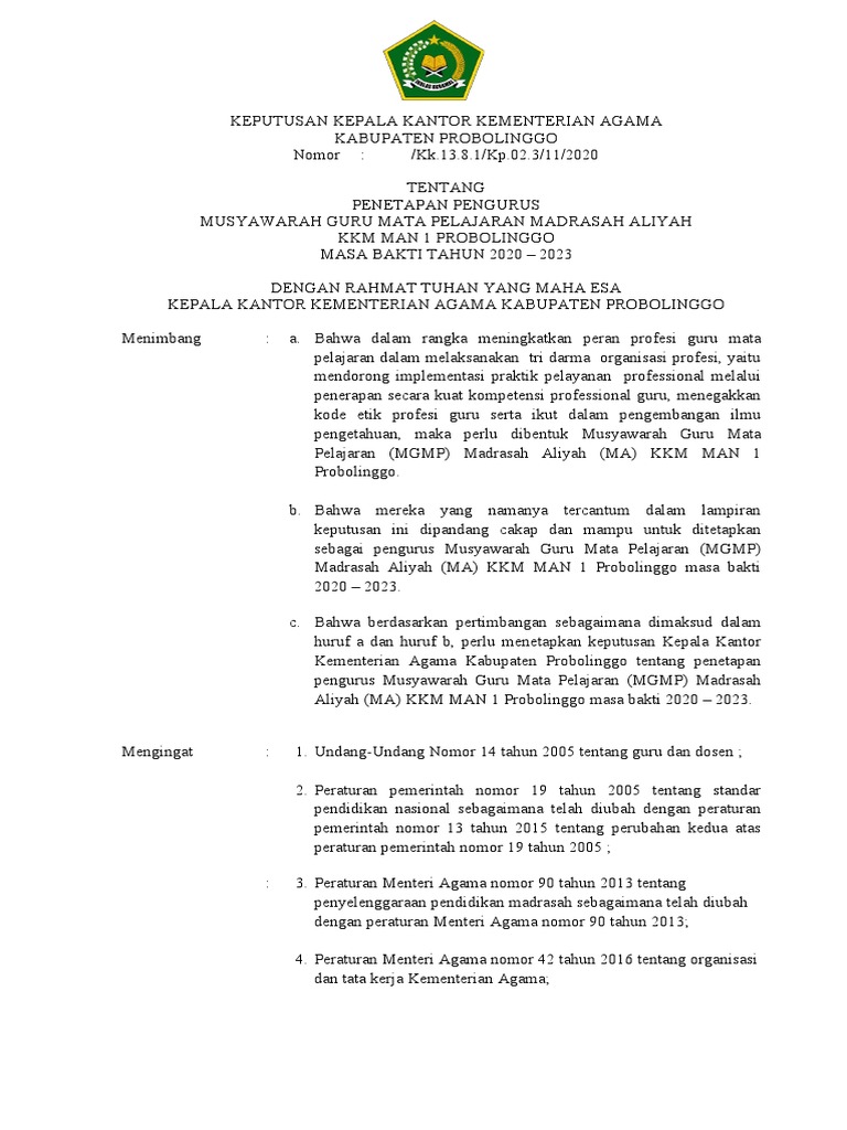 SK MGMP KKM Man 1 | PDF