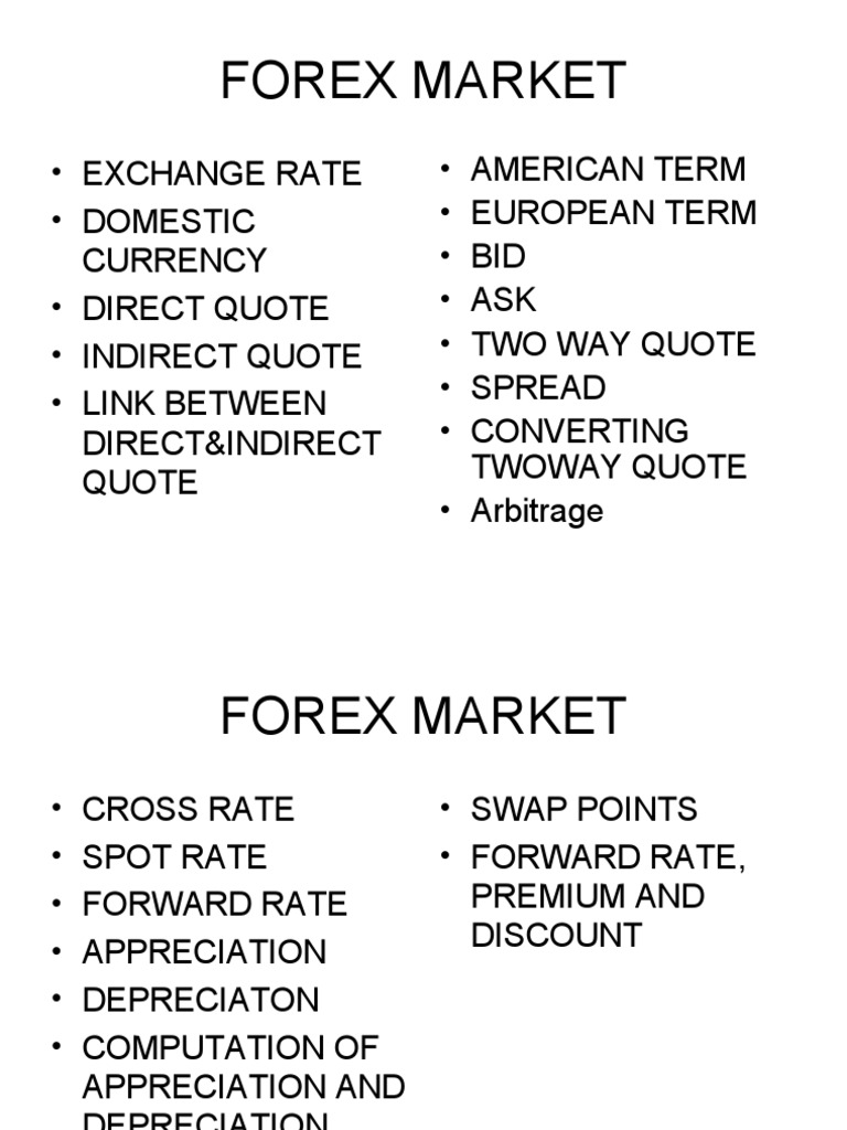 Forex Market: Exchange Rates & Quotes | PDF | Swap (Finance) | Exchange ...