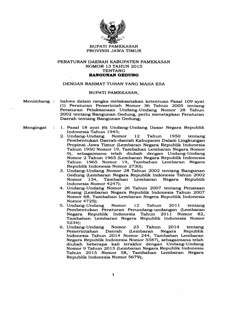 Perda IMBG Pamekasan | PDF