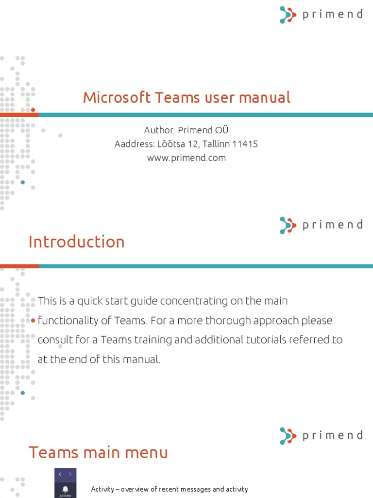 MS Teams User Manual 2020.05 | PDF | Computer File | Microsoft Outlook