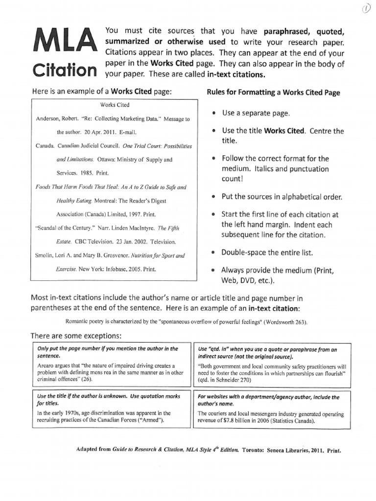 MLA Guidelines | PDF