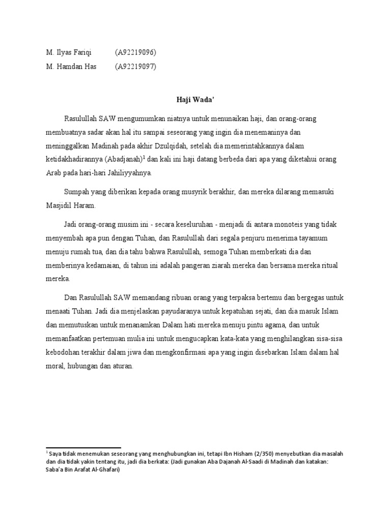 Haji Wada' Fix | PDF