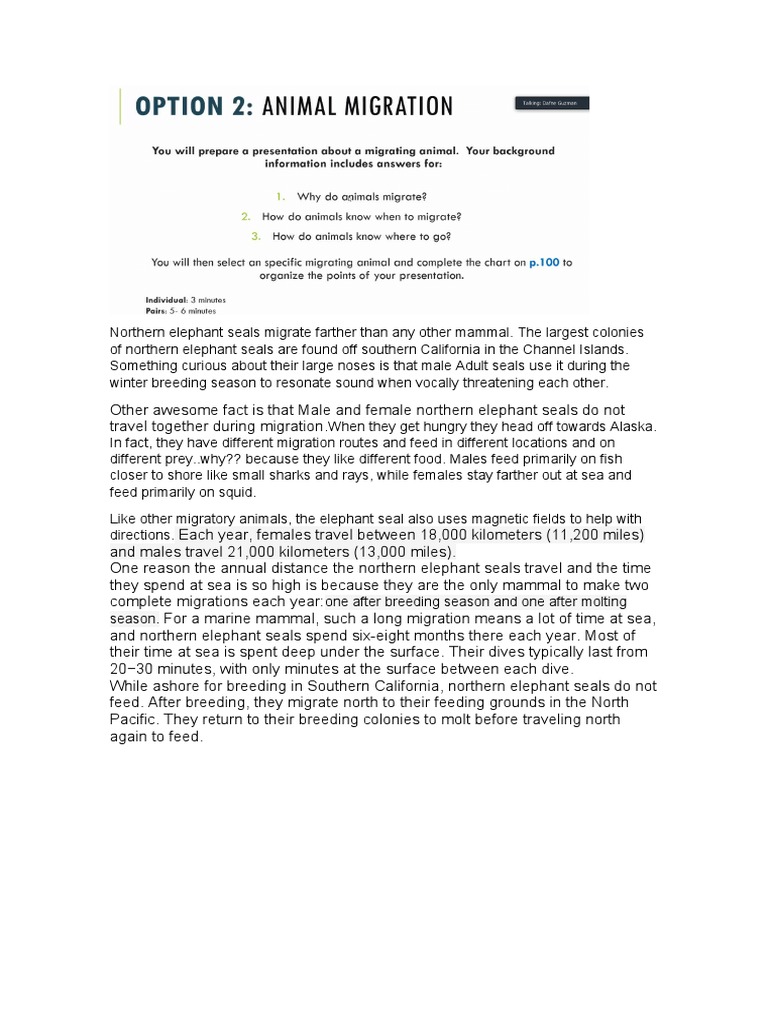 Animal Migration | PDF