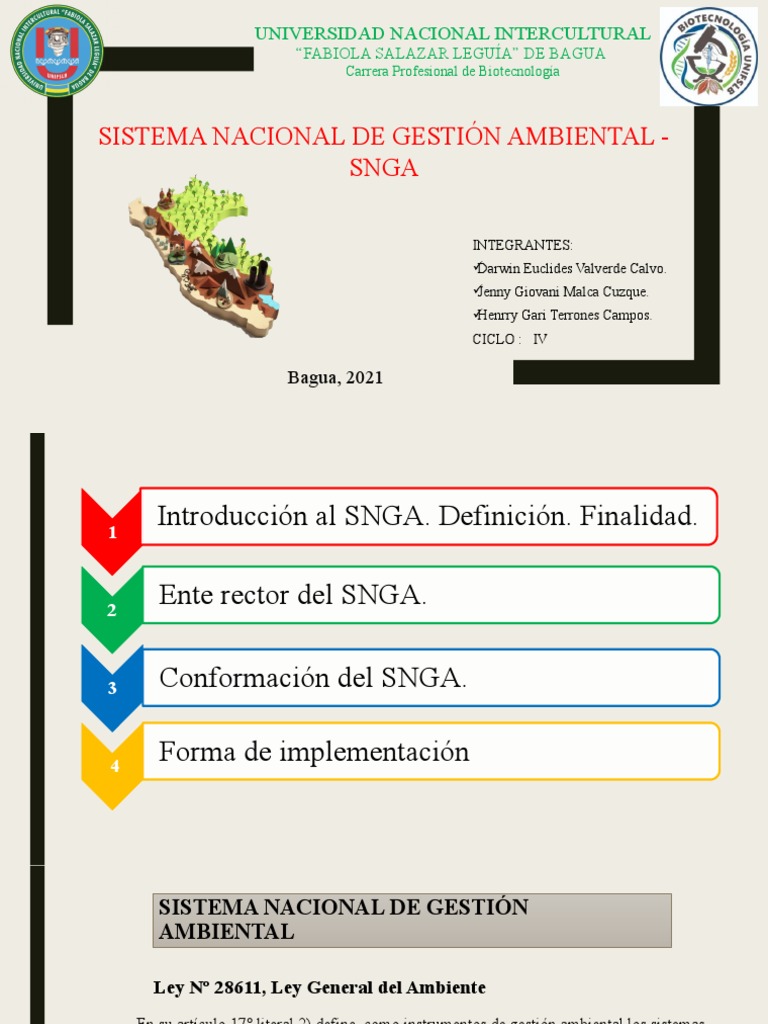 Sistema Nacional de Gestión Ambiental-SNGA | PDF | Entorno natural | Naturaleza