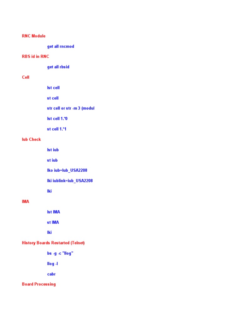 Moshell Commands | PDF | File Transfer Protocol | Internet Protocols