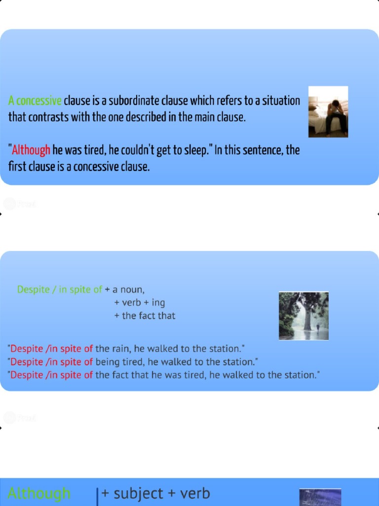 Grammar - Concessive Clauses | PDF